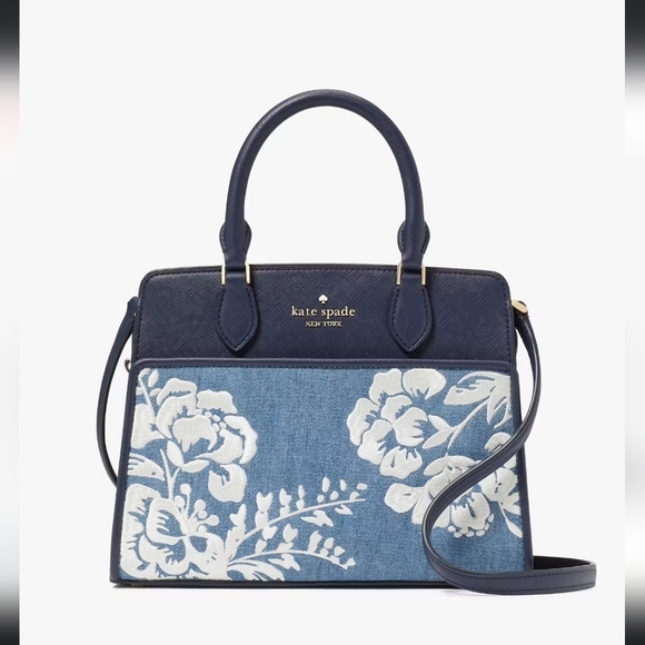kate spade | Bags | Kate Spade Madison Vase Floral Embroidered Small ...